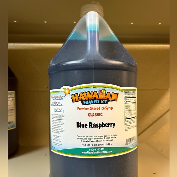 Other | 1 Gallon Hawaiian Shaved Ice Syrup New Blue Raspberry | Poshmark